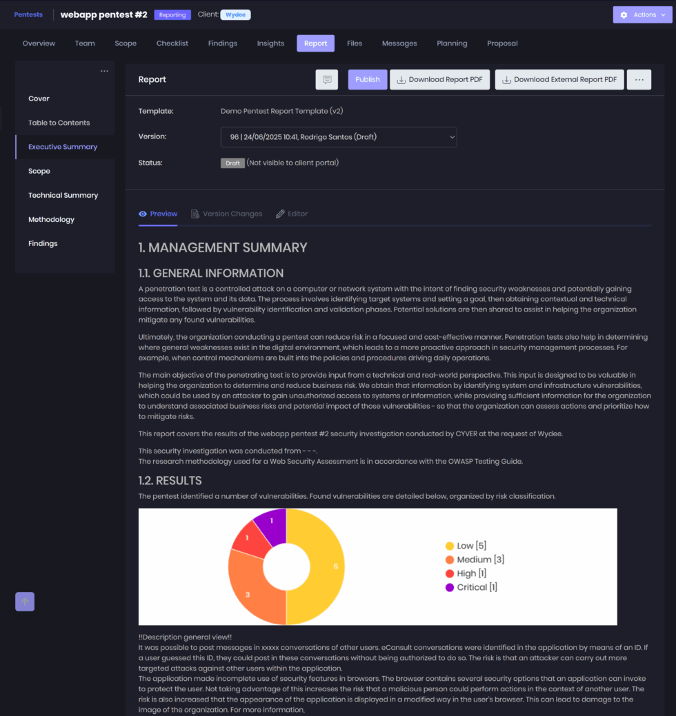 Pentest Report Templates | Automate Reporting with Cyver Core